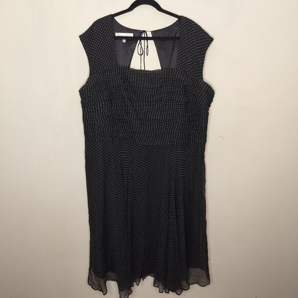 Donna Ricco | Dresses | Donna Ricco New York Silk Polka Dot Midi Dress ...